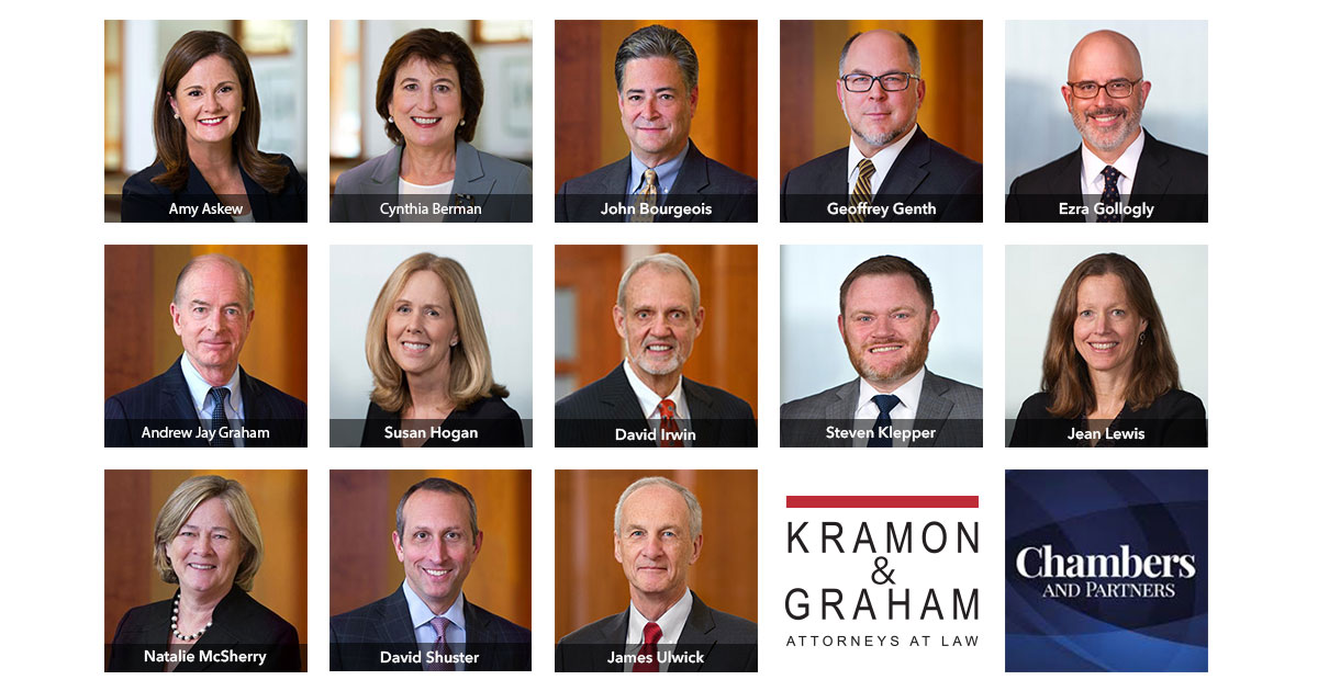 Rankings increase for Kramon & Graham in Chambers USA 2023 legal guide